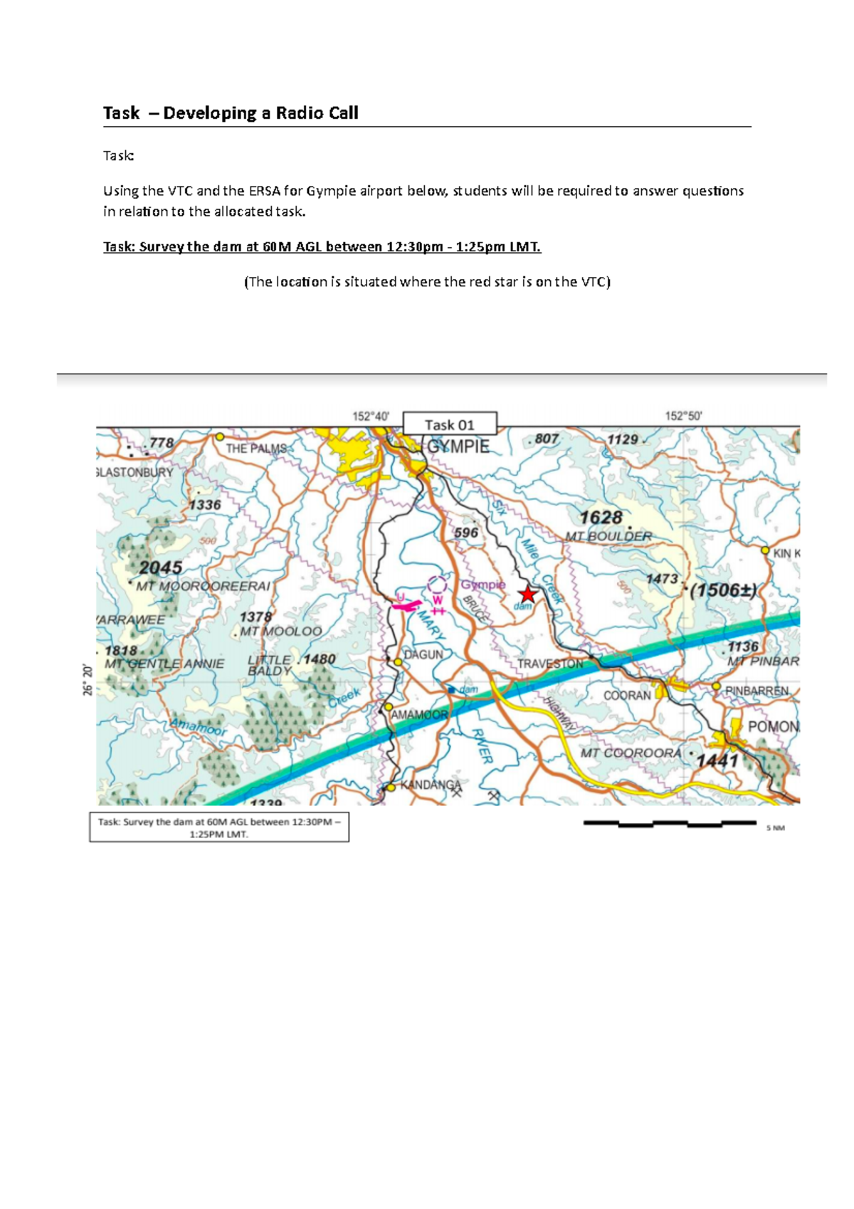 AROC Practical Task - Task – Developing a Radio Call Task: Using the ...