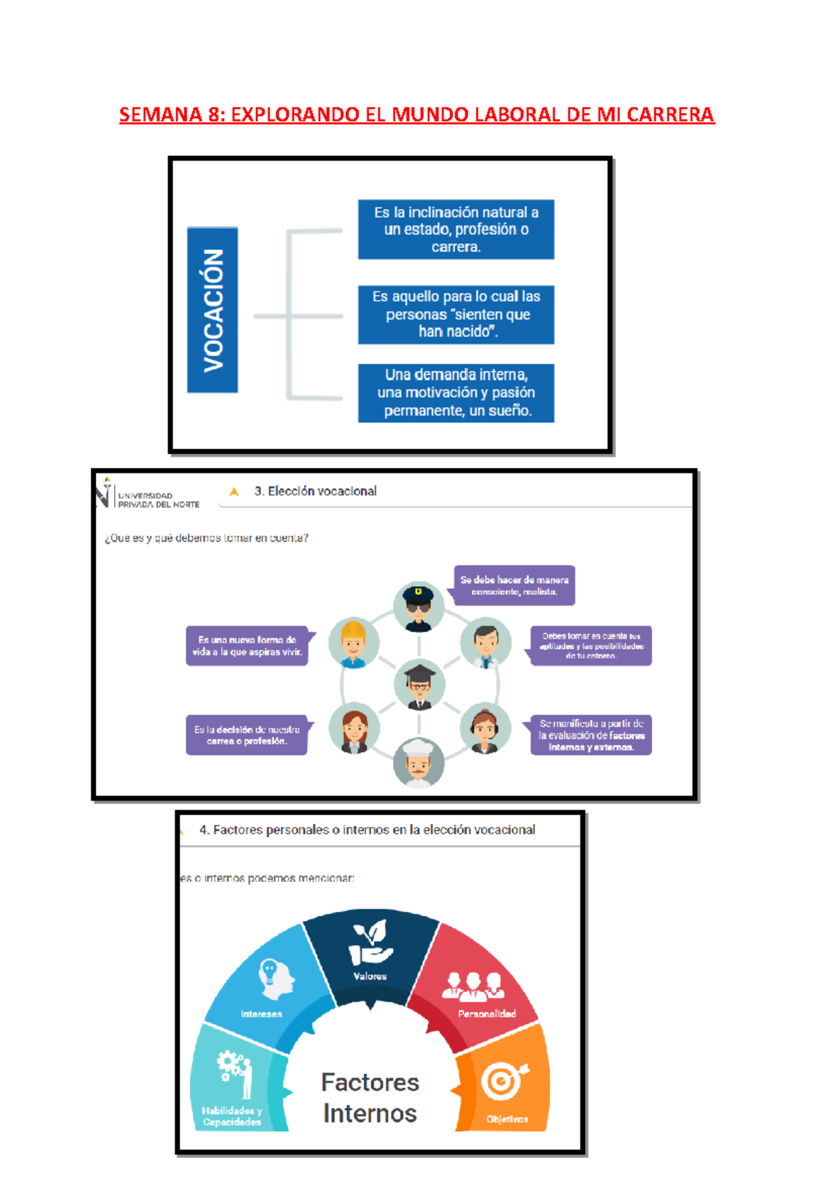 Semana 8- Vocacion - SEMANA 8: EXPLORANDO EL MUNDO LABORAL DE MI ...
