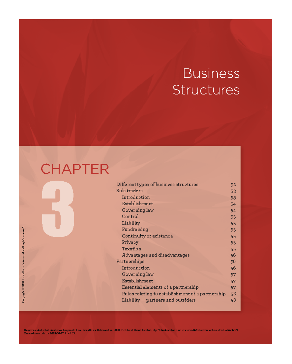 Australian Corporate Law - (Chapter 3 Business Structures) - CHAPTER Business Hargovan, Anil, et ...