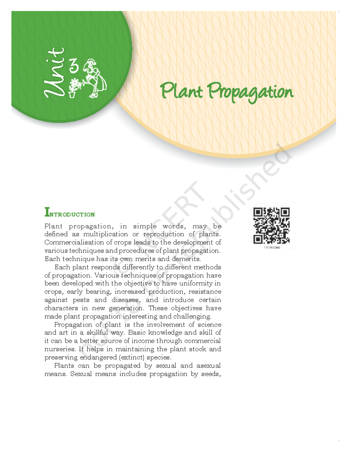 Plant Propagation notes - UnitUnit Plant Propagation 3 IntroductIon ...