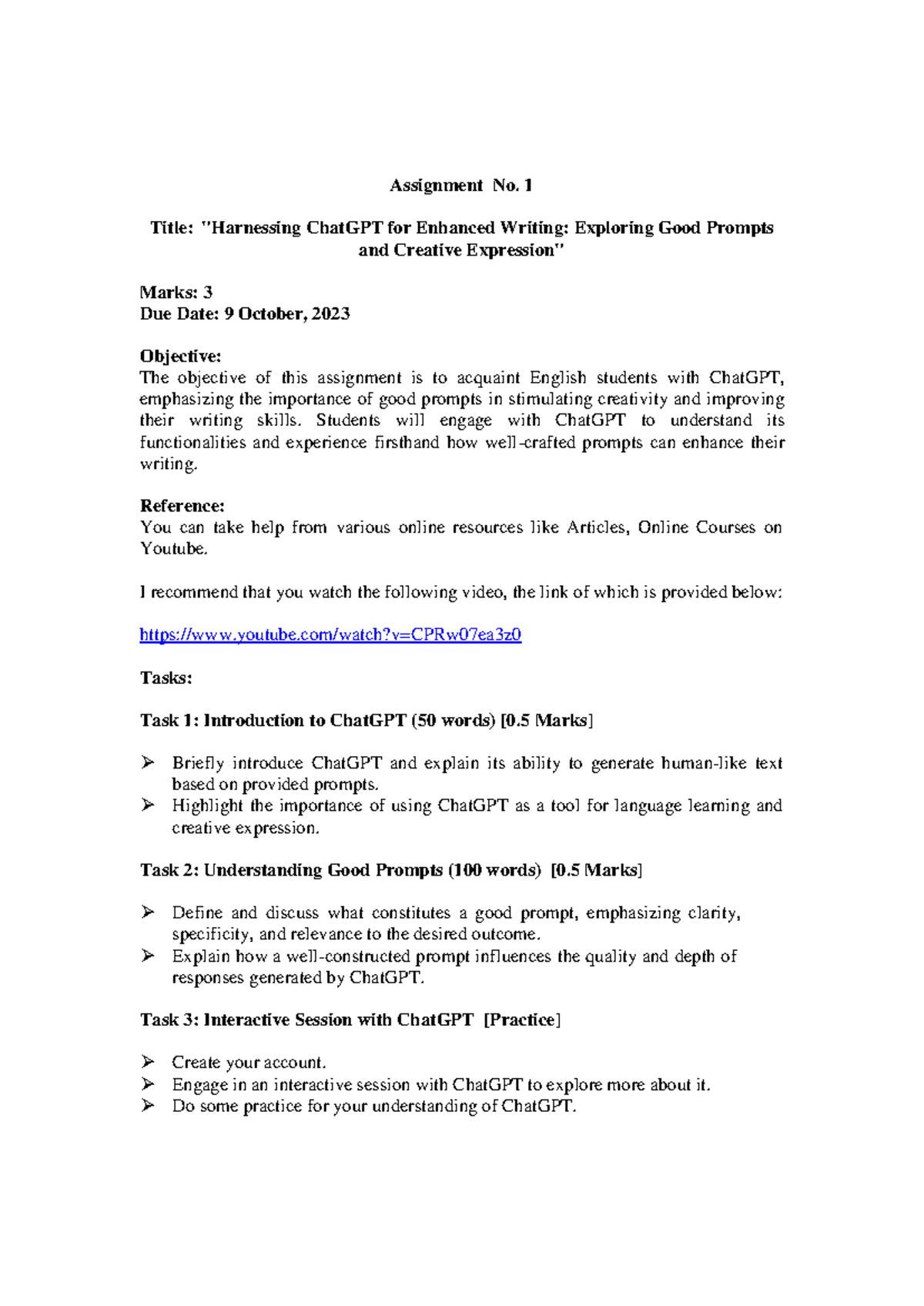 Assignment 1 Guideline-Intro to IT Skills (English Department ...