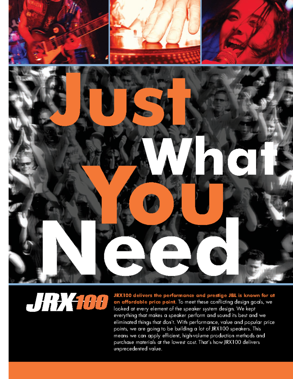 JRX Brochure 030207 low - JRX100 delivers the performance and prestige JBL is known for at an ...