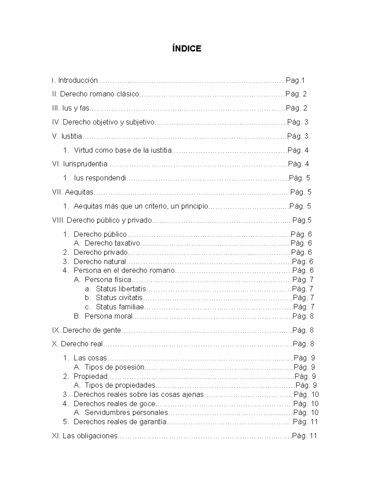 ROMA Clásica, INVESTIGACIÓNB - ÍNDICE I. - Studocu