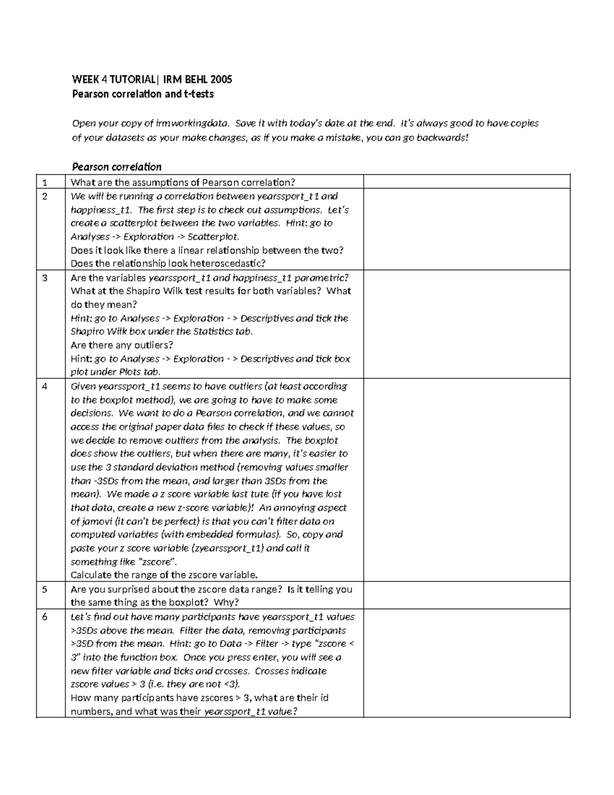 WEEK 4 Tutorial - activities - WEEK 4 TUTORIAL| IRM BEHL 2005 Pearson ...