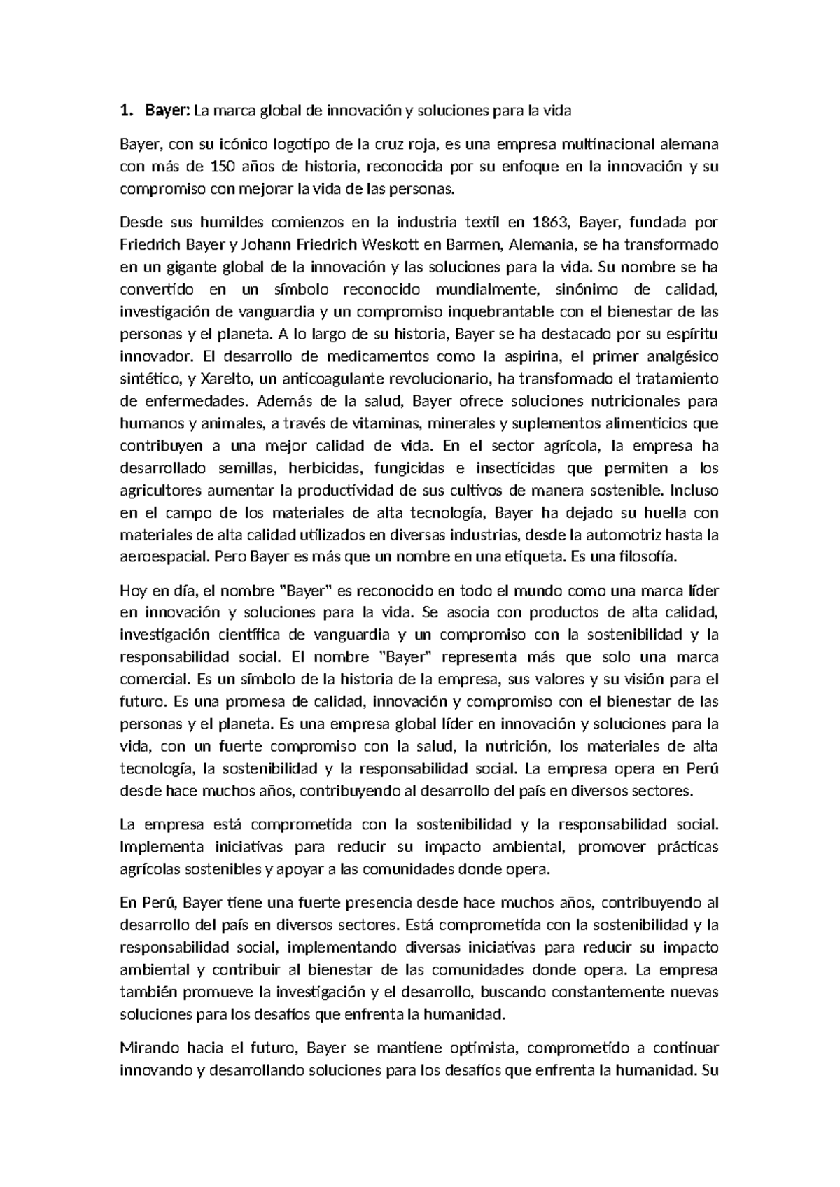 Nombre Comercial Bayern - Bayer: La marca global de innovación y ...