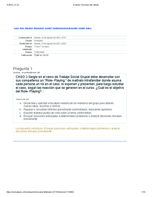 Examen Diagnostico Y Peritaje - 2021-5B-DIAGN”STICOS Y PERITAJE SOCIAL/500-CED-BIC Comenzado el ...