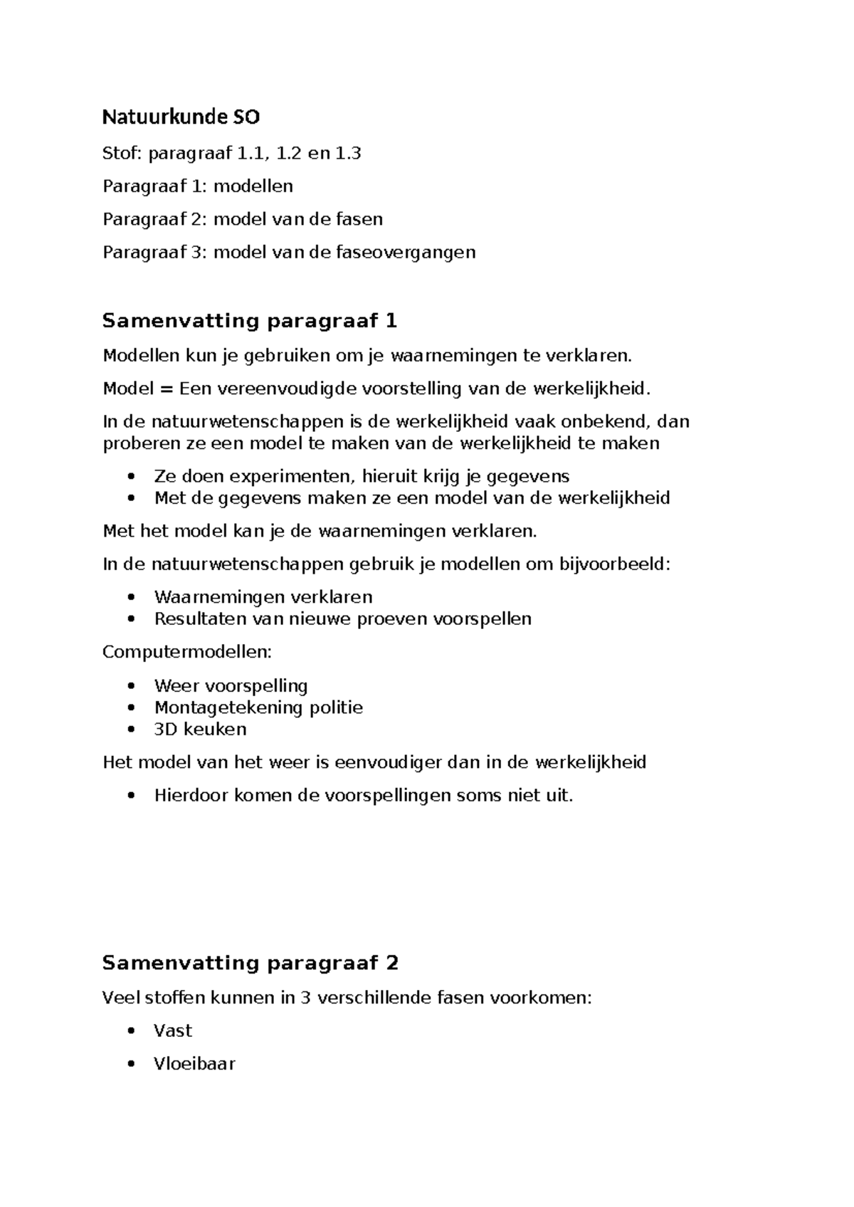 Natuurkunde H1 VWO 3 - Natuurkunde SO Stof: paragraaf 1, 1 en 1 ...