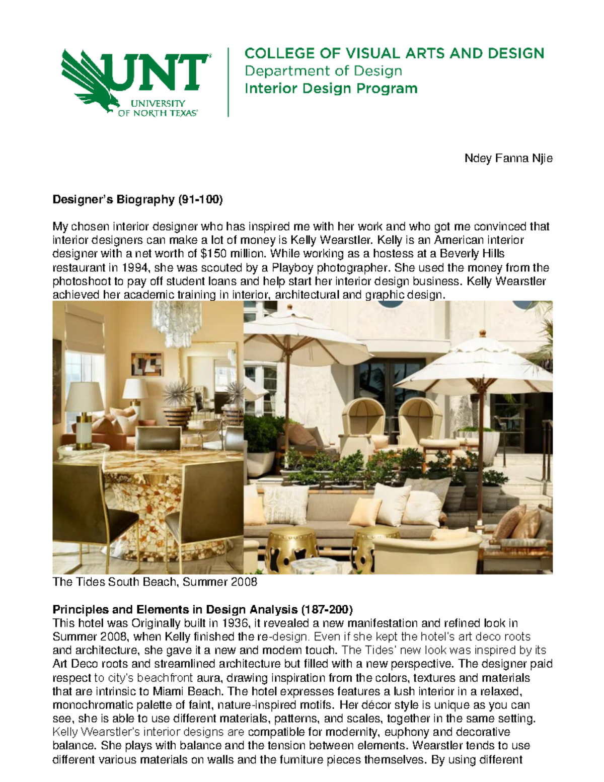 ADES Assignment 2 - Ndey Fanna Njie Designer’s Biography (91-100) My ...