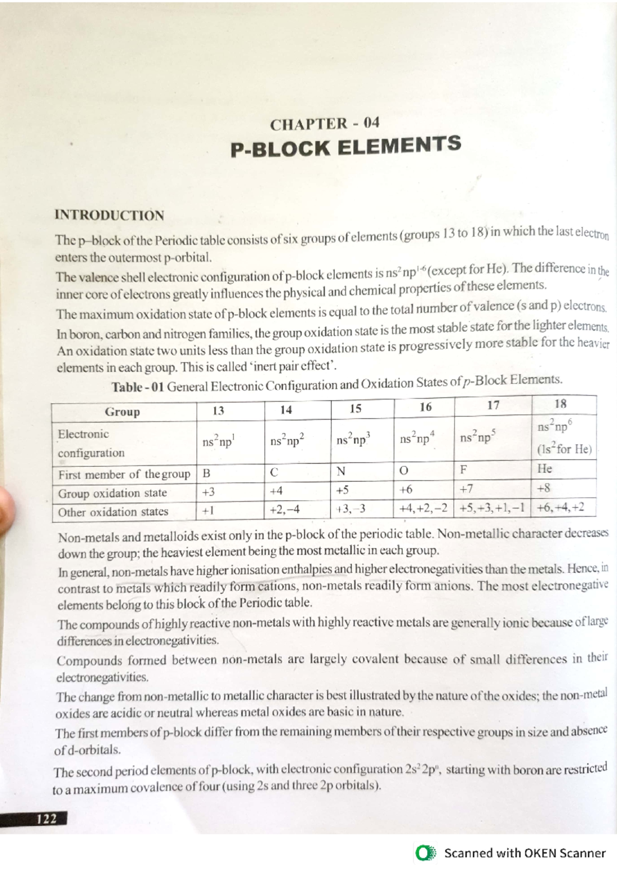 Pblock elements - Chemistry - Studocu