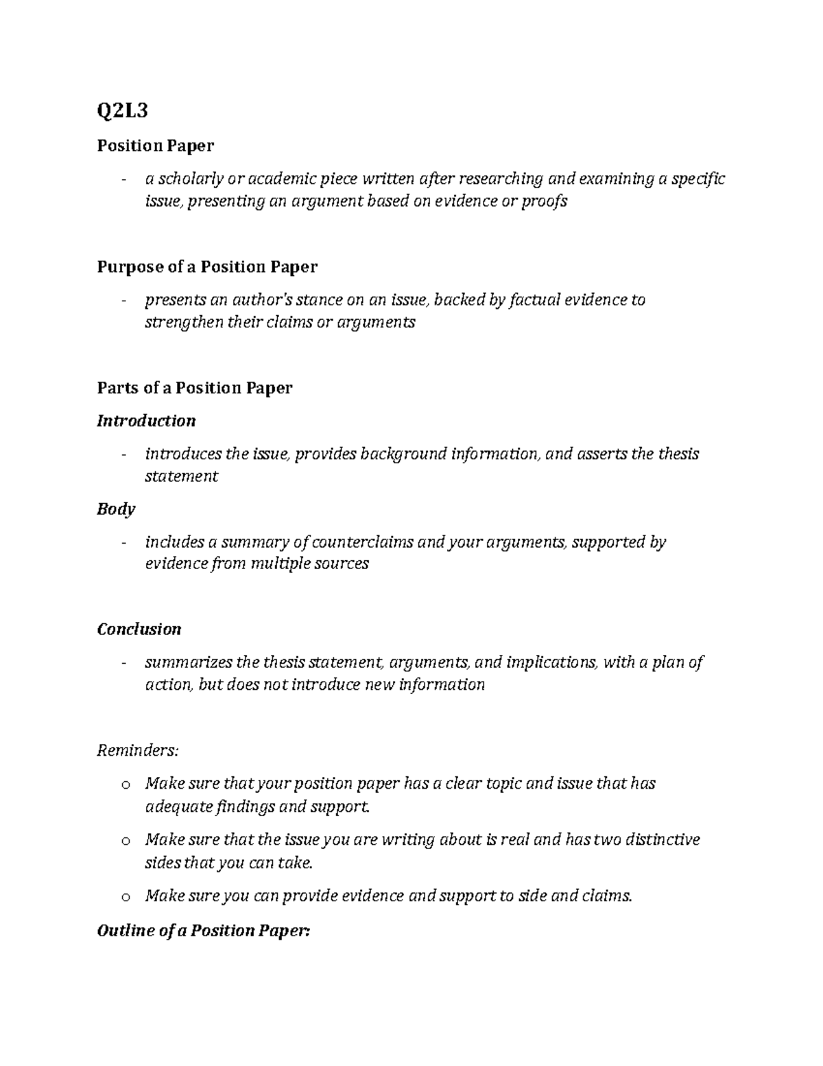 Eapp-notez - Eapp - Q2L Position Paper - a scholarly or academic piece ...