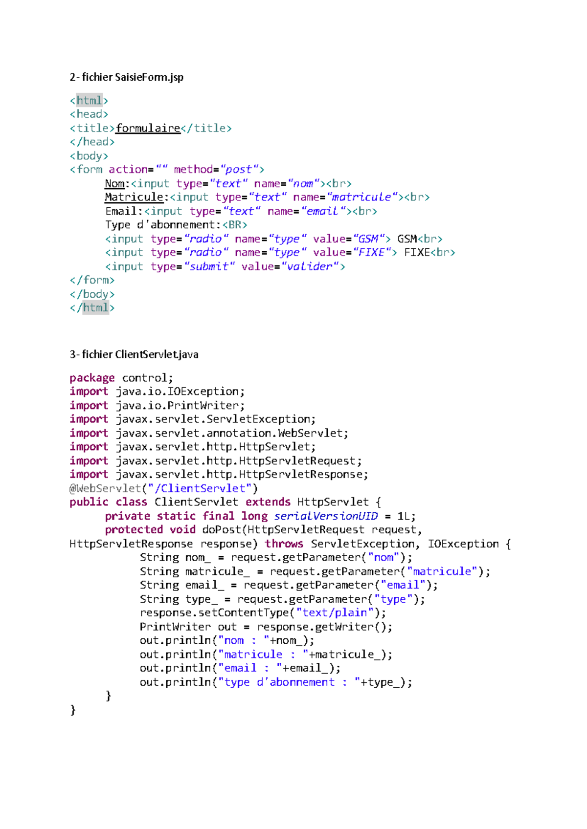 Correction Examen Java 2E2018 - 2 - fichier SaisieForm - Studocu