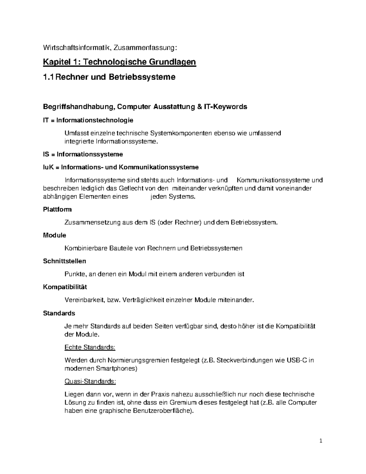 Wirtschaftsinformatik Zusammenfassung SS2020 - Warning: TT: undefined function: 32 - Studocu