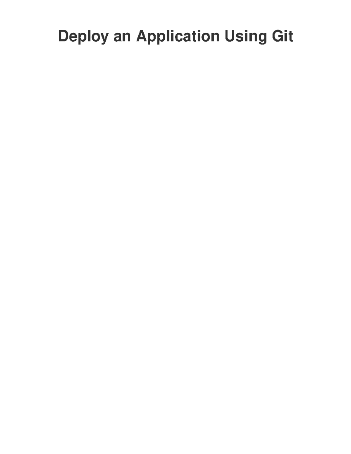 Deploy-git-app - lore ipsium - Deploy an Application Using Git Git is a ...