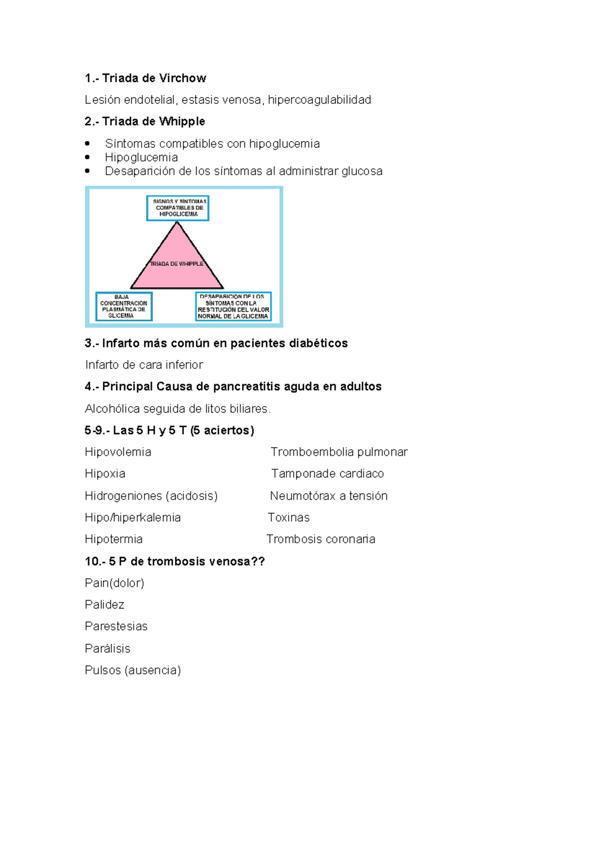 GUIA Cirugíaaaaa - 1.- Triada de Virchow Lesión endotelial, estasis ...