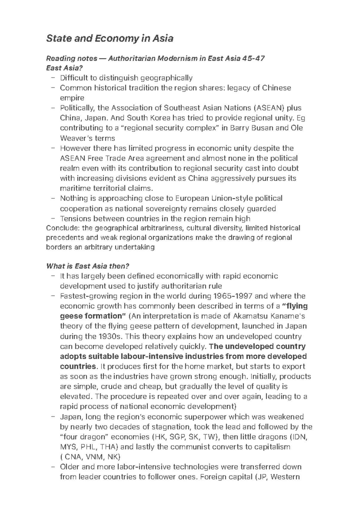 State and Economy in Asia - – – – – – – – – – – State and Economy in ...