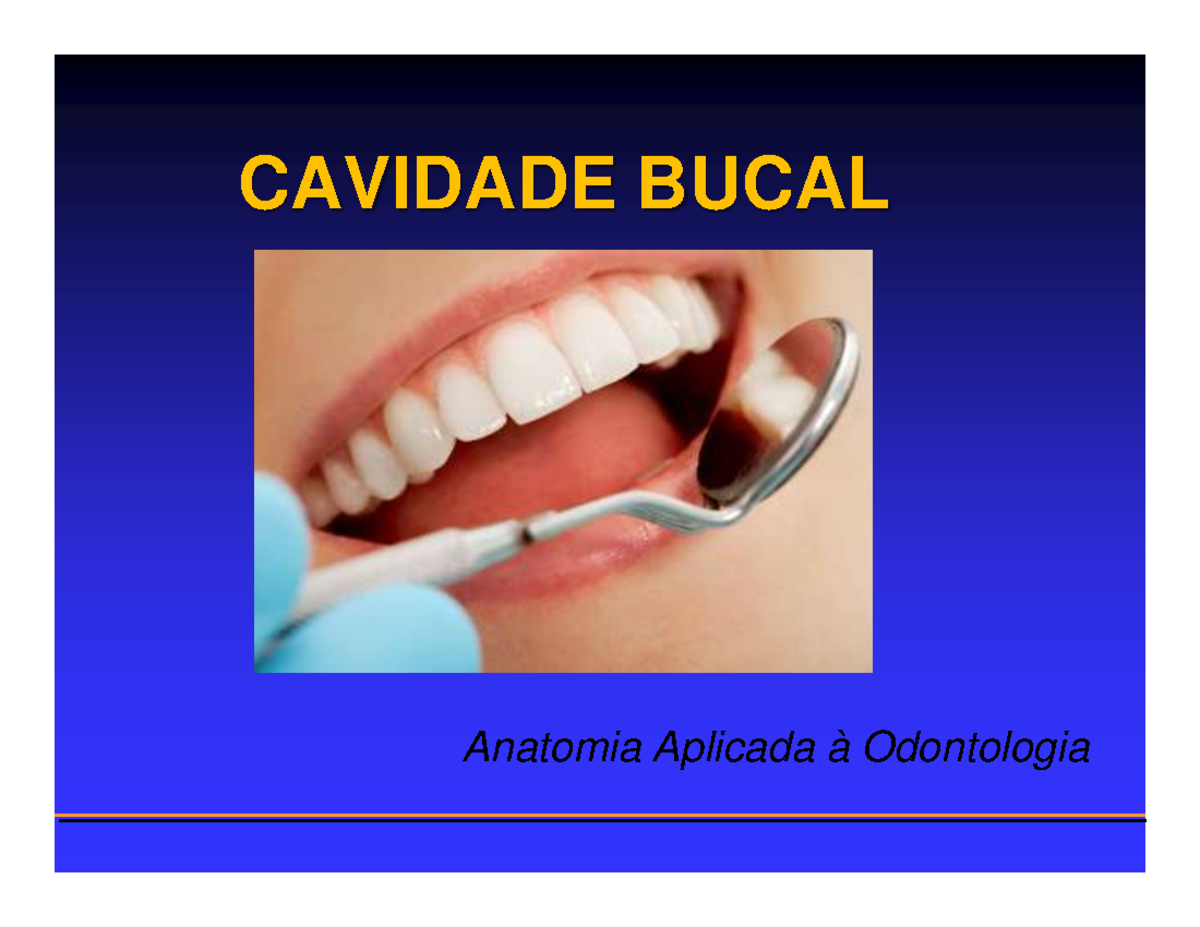 Cavidade+ Bucal - WSIM - CAVIDADE BUCAL Anatomia Aplicada à Odontologia ...