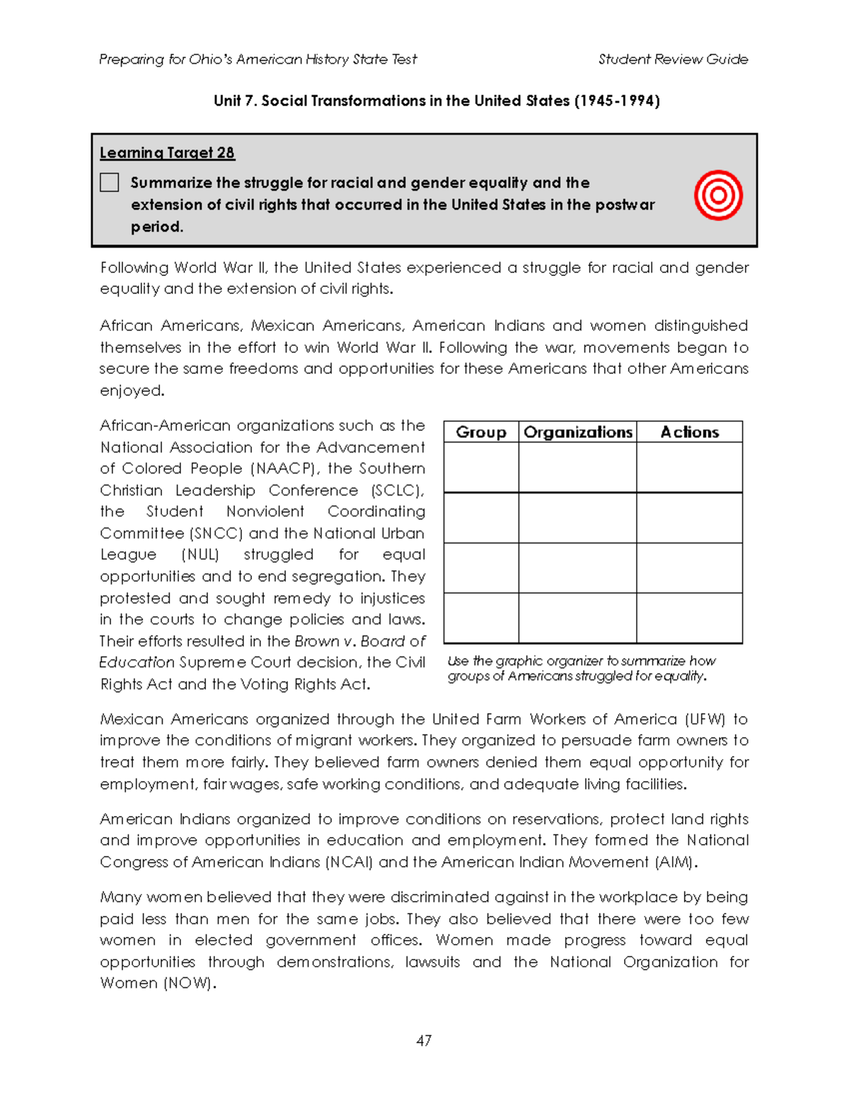 Learning+Target+28+Article - Preparing for Ohio’s American History ...