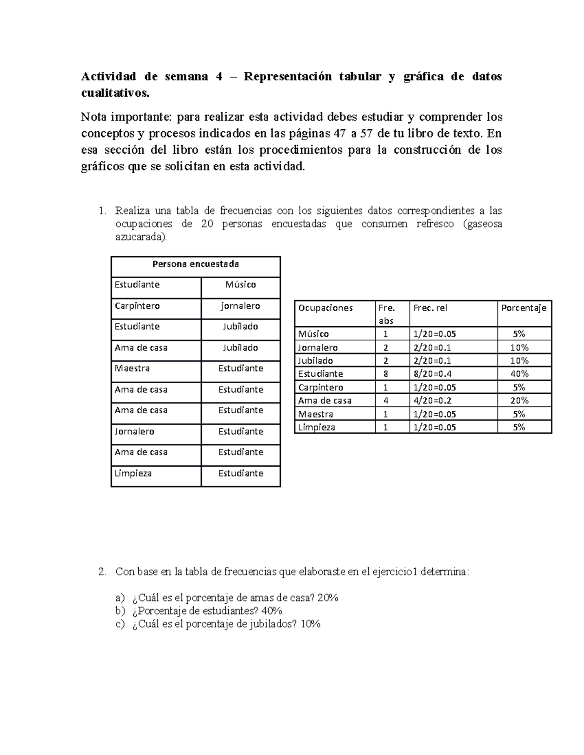 Actividad de semana 4 - Estadística - Actividad de semana 4 ...