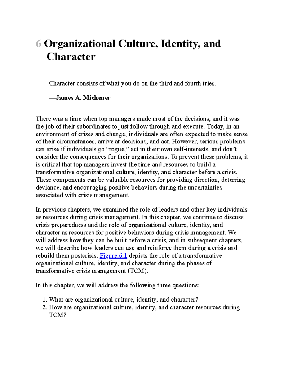 Chapter 6 - Human Resources Management - 6 Organizational Culture ...