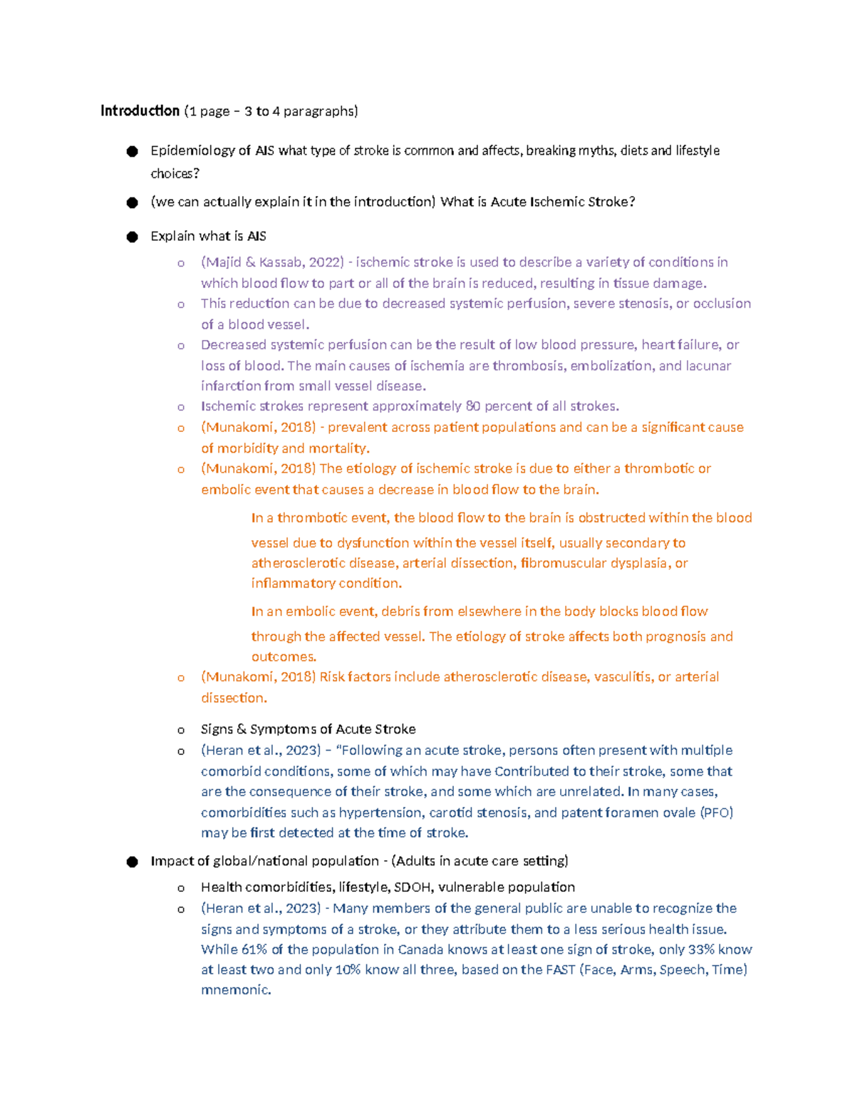 6000 Paper Outline - Introduction (1 page – 3 to 4 paragraphs ...