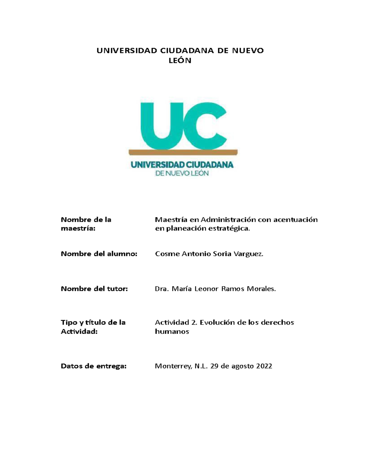 Universidad Ciudadana DE Nuevo LEÓN - UNIVERSIDAD CIUDADANA DE NUEVO ...
