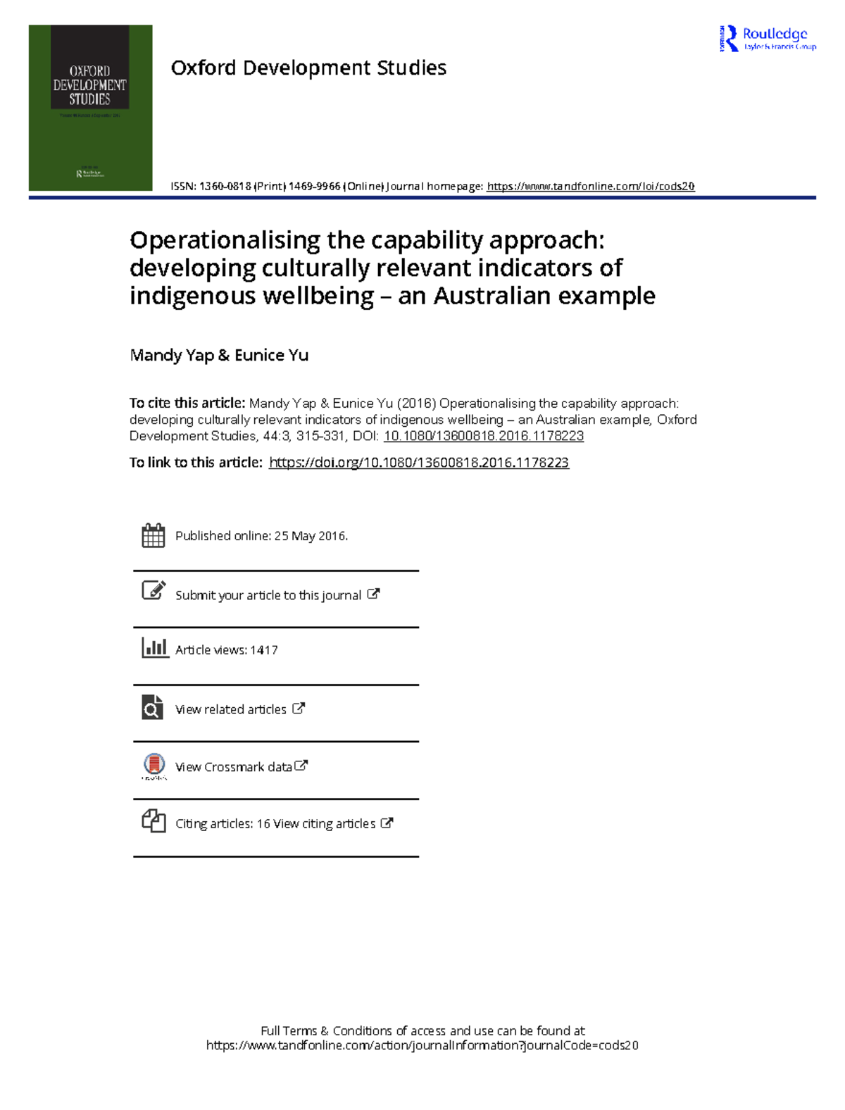 Operationalising the capability approach developing culturally relevant ...