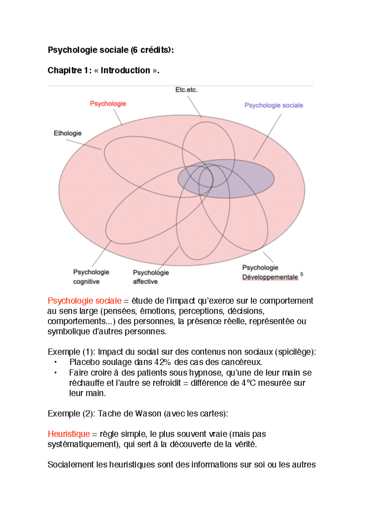Psychologie sociale (fiche de révision) - Psychologie sociale (6 ...