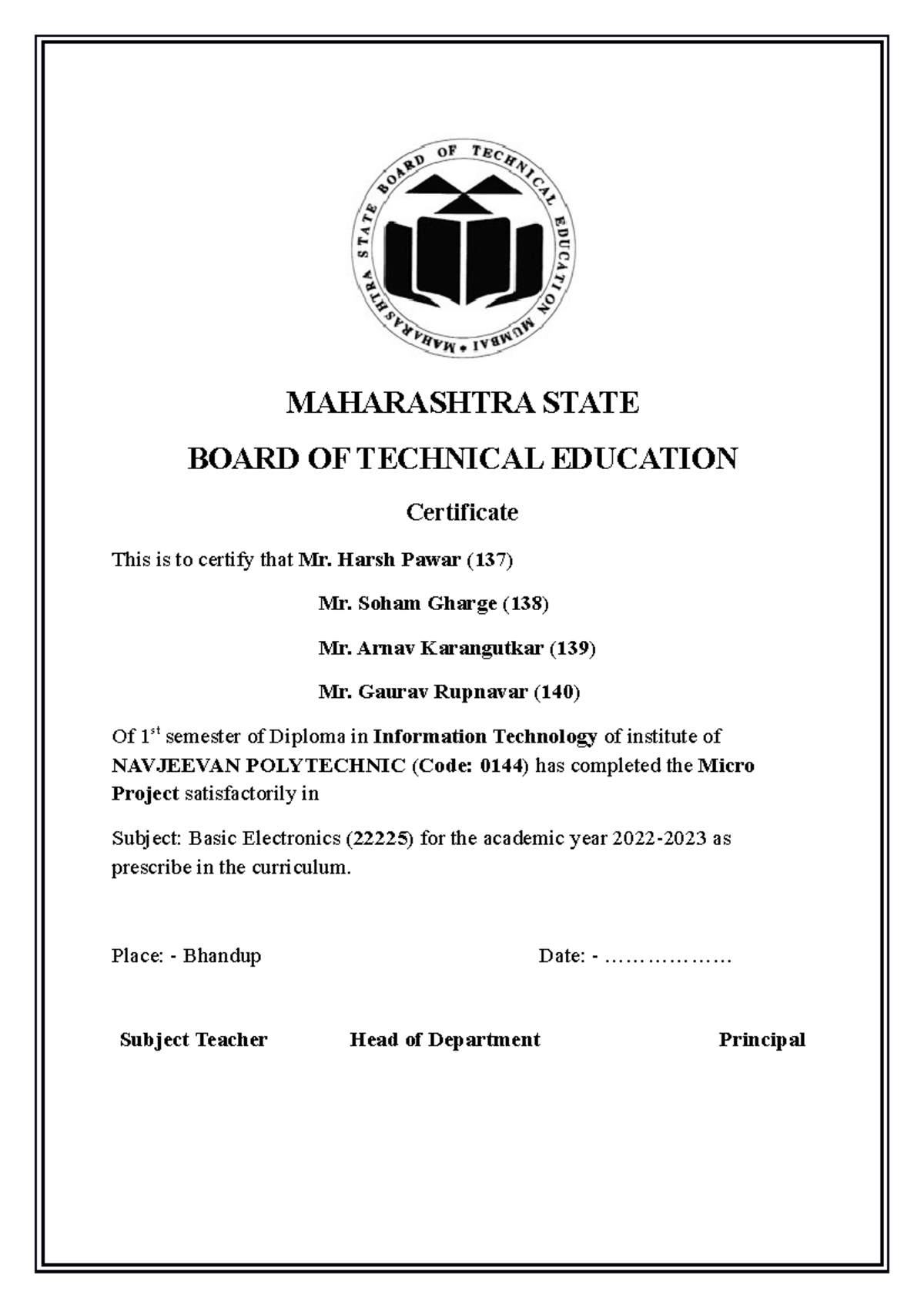 Cph project - tehonoidgc - MAHARASHTRA STATE BOARD OF TECHNICAL ...