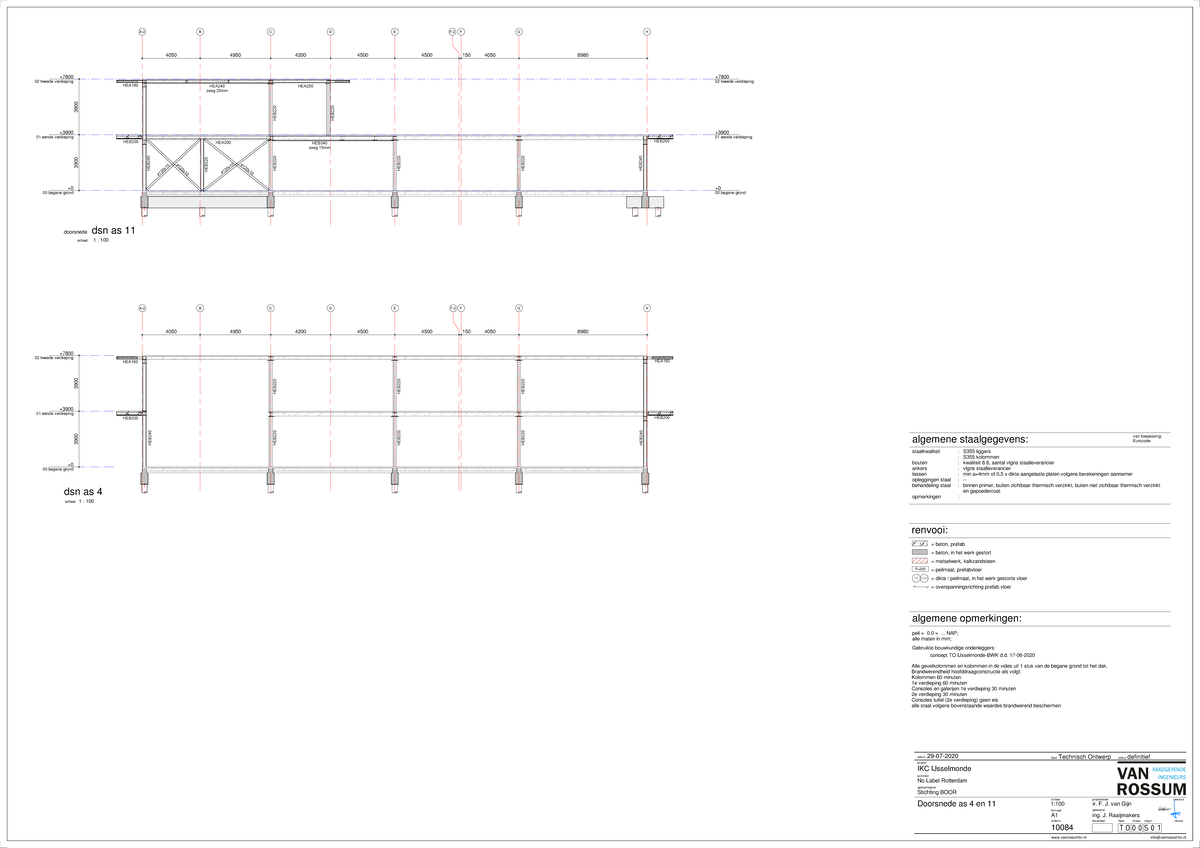 Constructie-tekeningen - + 00 begane grond + 01 eerste verdieping + 02 ...