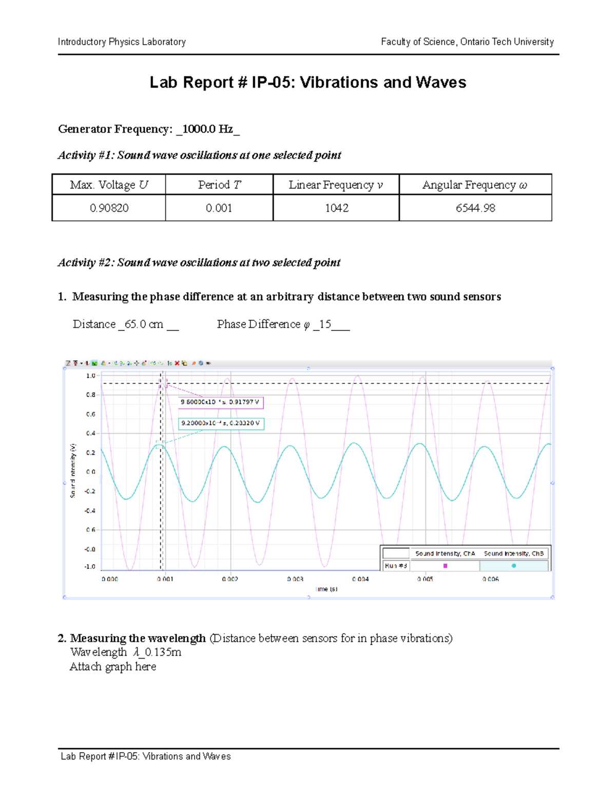 Lab 5 Waves Report - Lab Report # IP-05: Vibrations and Waves Generator ...