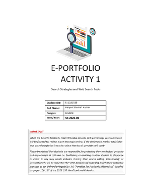 E Portfolio Activity 1 - UU100A - SII-2022-03 - Introduction Electronic ...