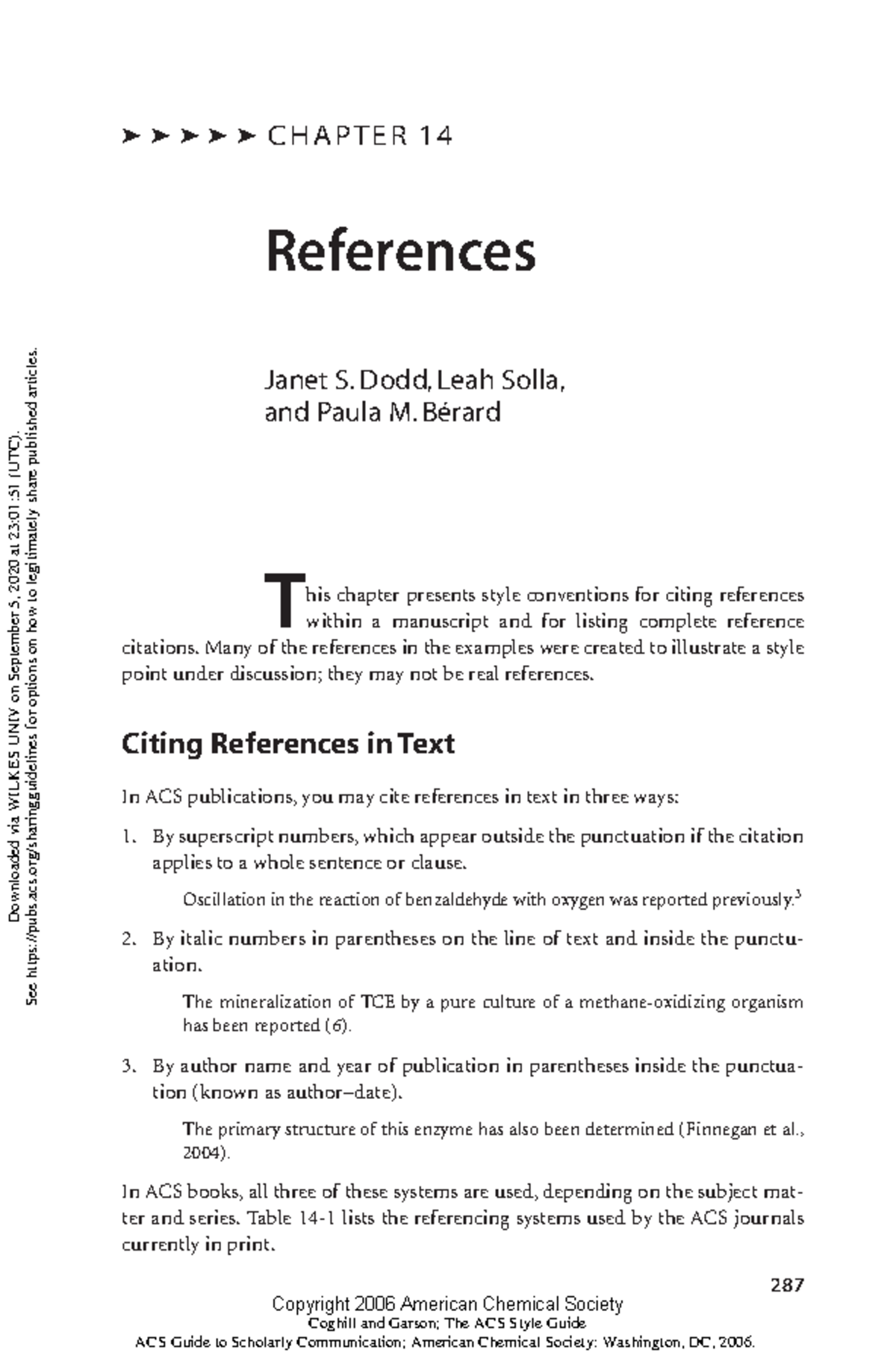 ACS Style Guide References - ฀ ฀ 287 ฀ ฀ ฀ ฀ ฀ CH A P T ER ฀ 14 ...