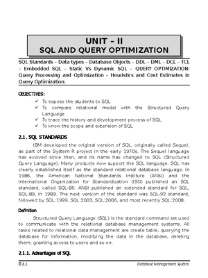 All Unit Important Questions From DBMS - DEPARTMENT OF COMPUTER SCIENCE & ENGINEERING QUESTION ...