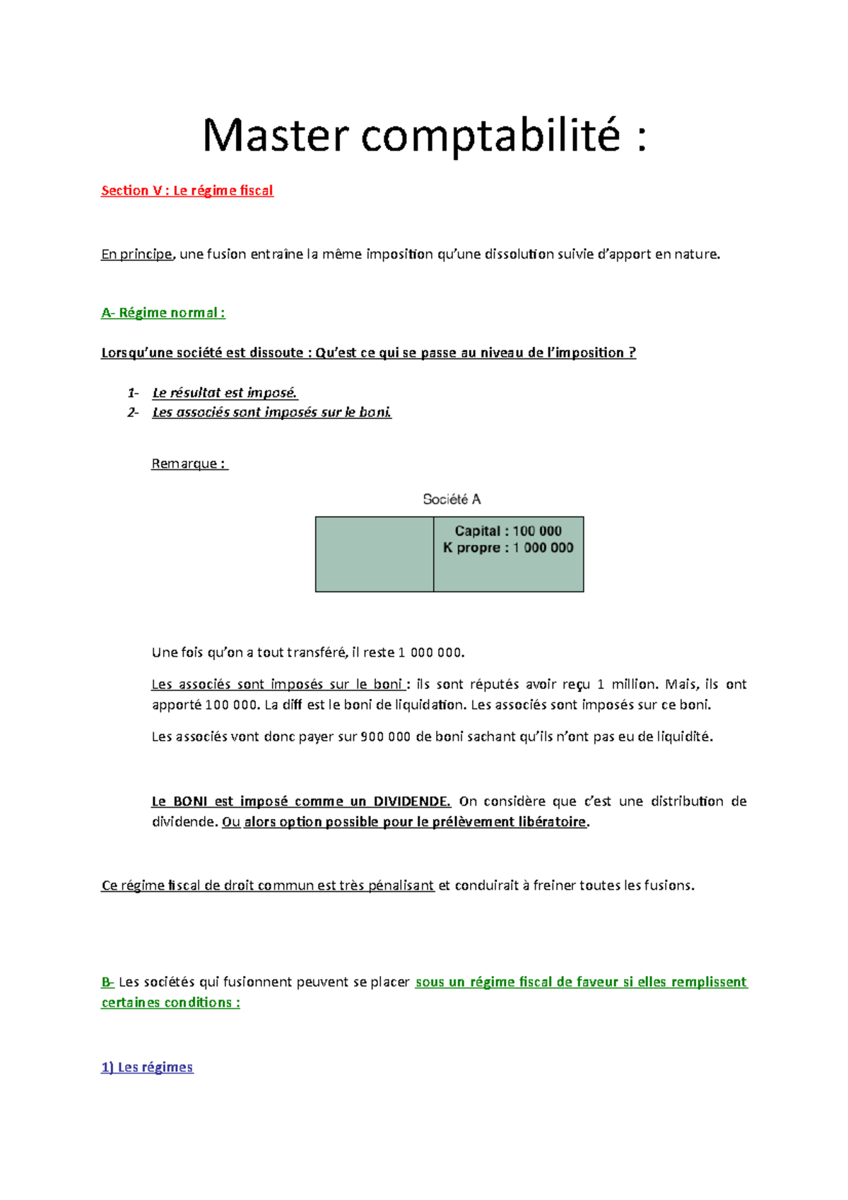 Master comptabilit 14 - Master comptabilité : Section V : Le régime ...