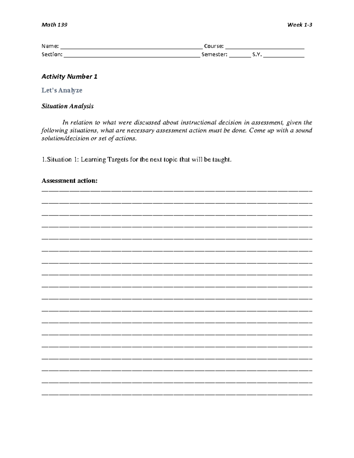 Activity-Number-1 - Assessment in Learning 1 - Name