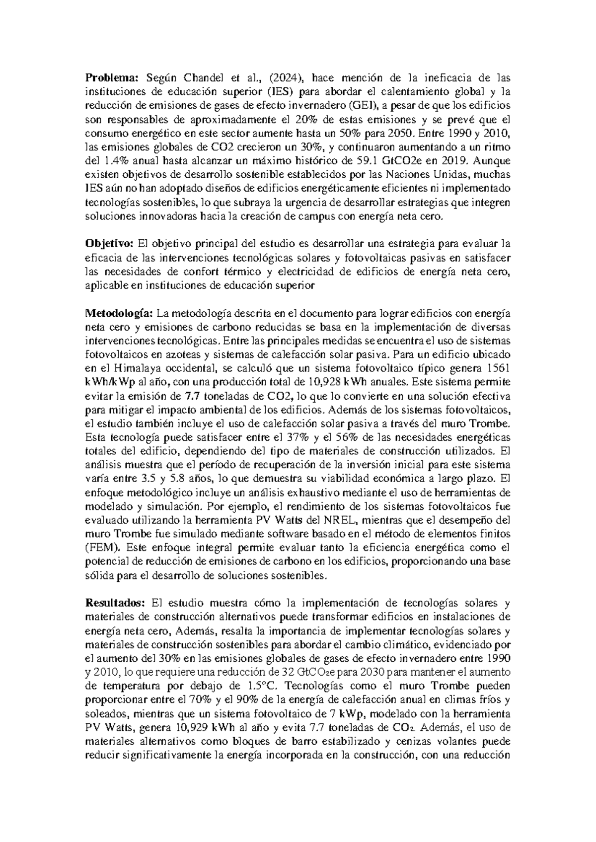 DOCUMENTO DE INVESTIGACION - Problema: Según Chandel et al., (2024 ...