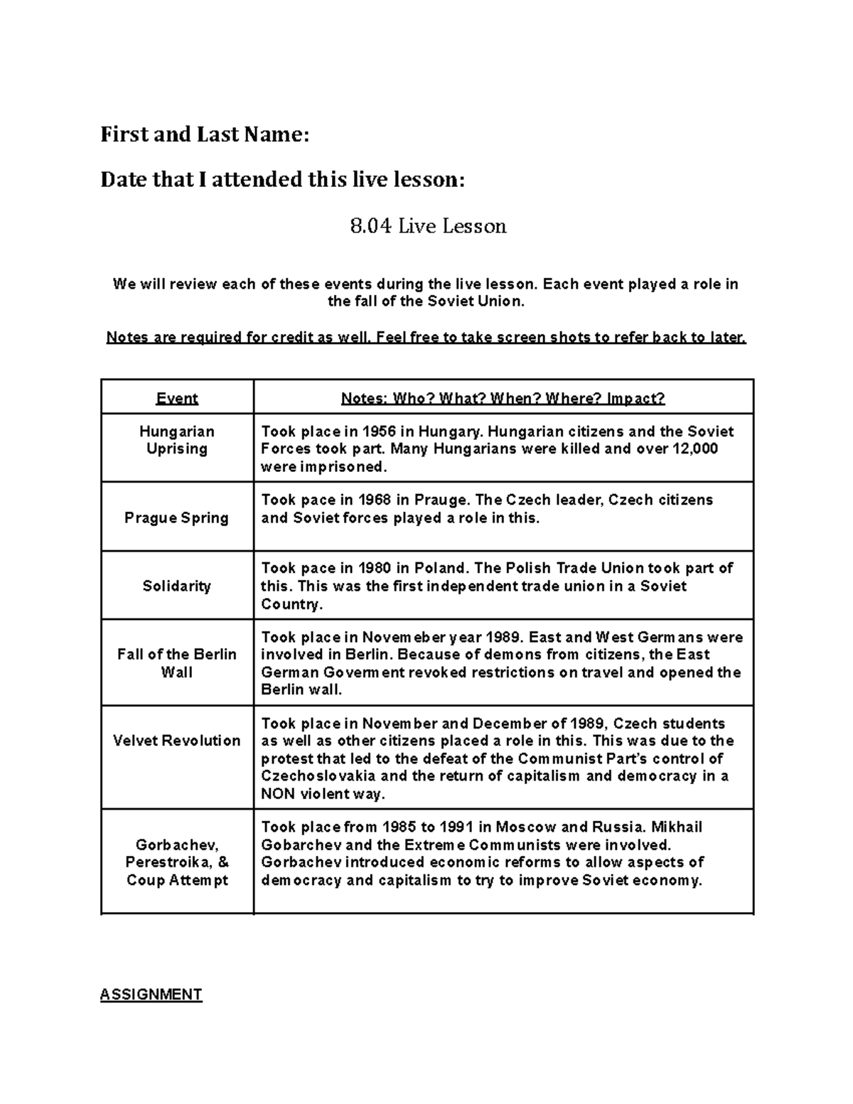 Copy of 804 LL Worksheet v23 lesson credit - First and Last Name: Date ...