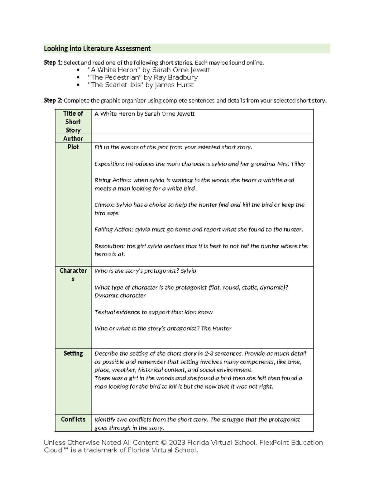 Looking into literature assessment 1 - Looking into Literature Assessment Step 1: Select and ...