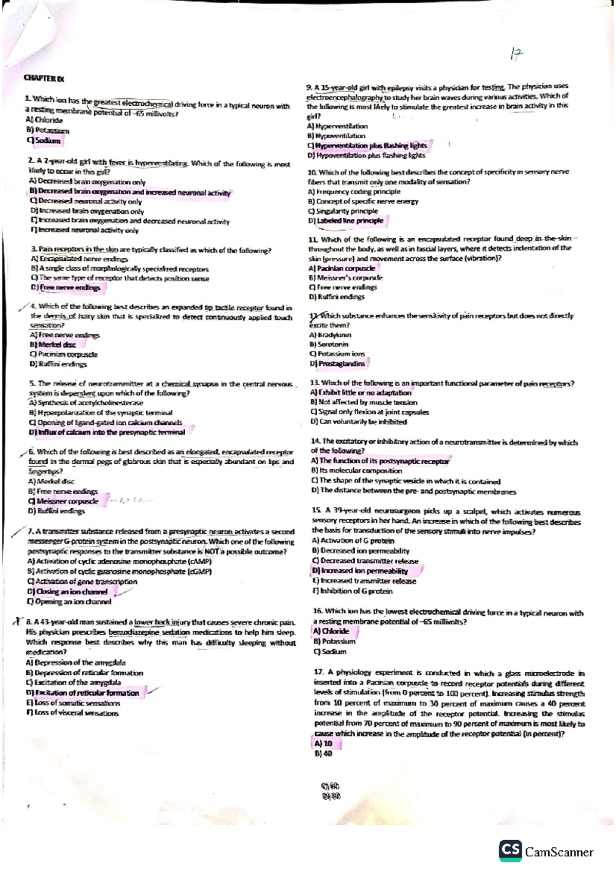 2ND Short EXAM Physio - bio - Anatomy and Physiology - Studocu