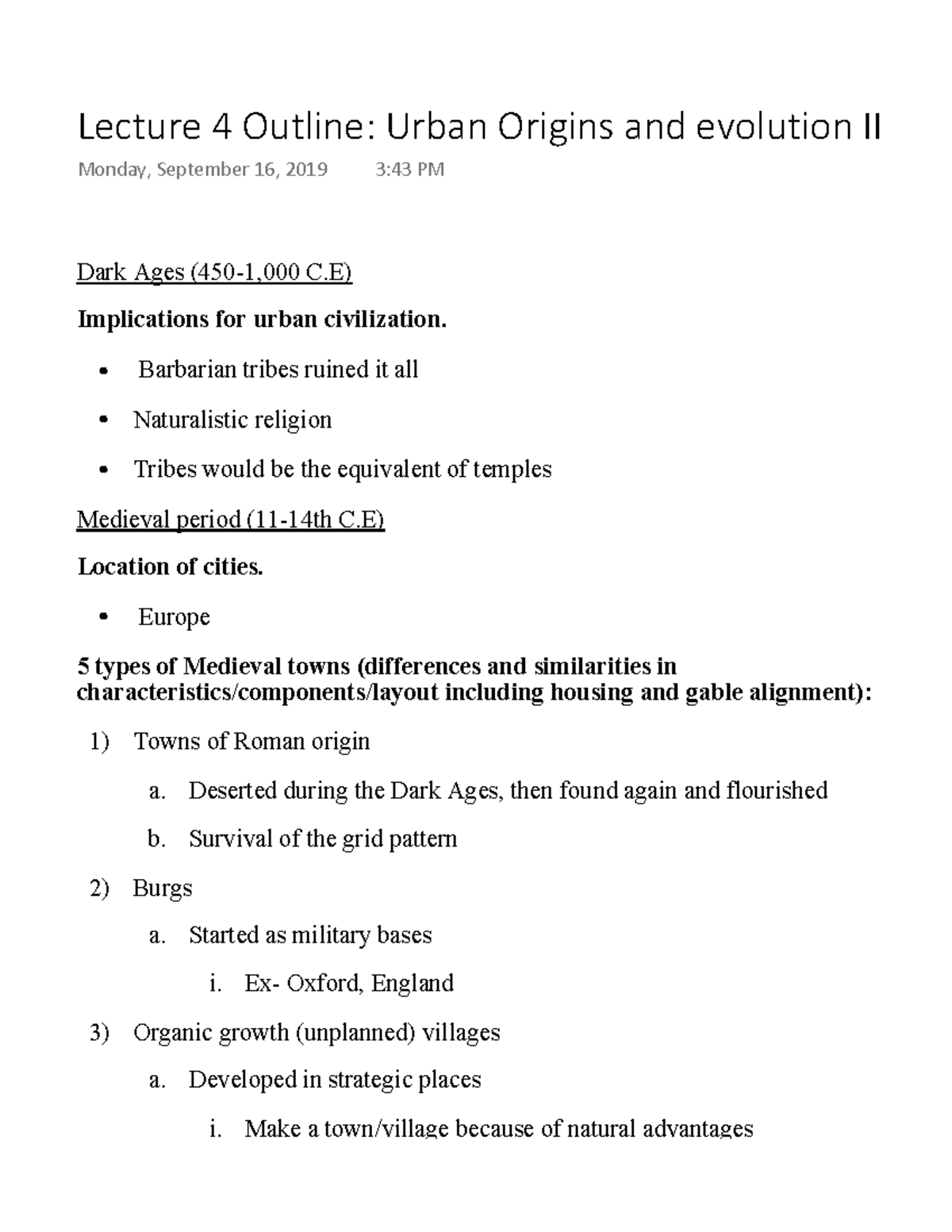 Lecture 4 Outline Urban Origins and evolution II - Warning: TT ...