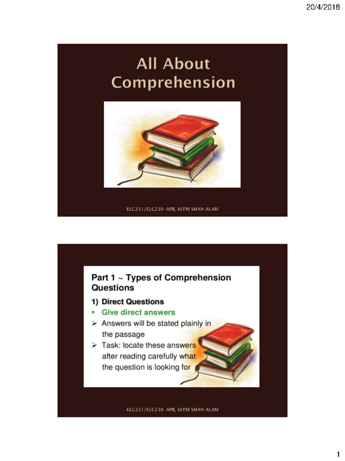 All About Comprehension - Introduction to Economics - Studocu