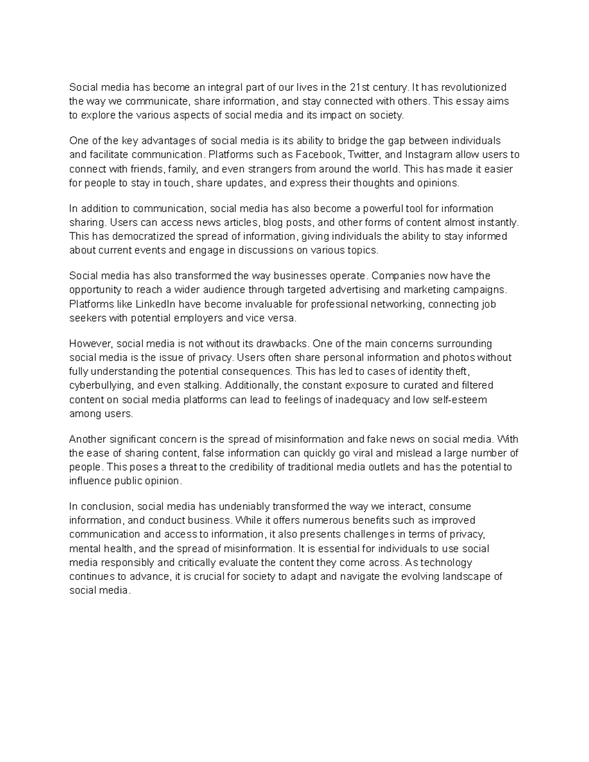 Social media - It has revolutionized the way we communicate, share ...