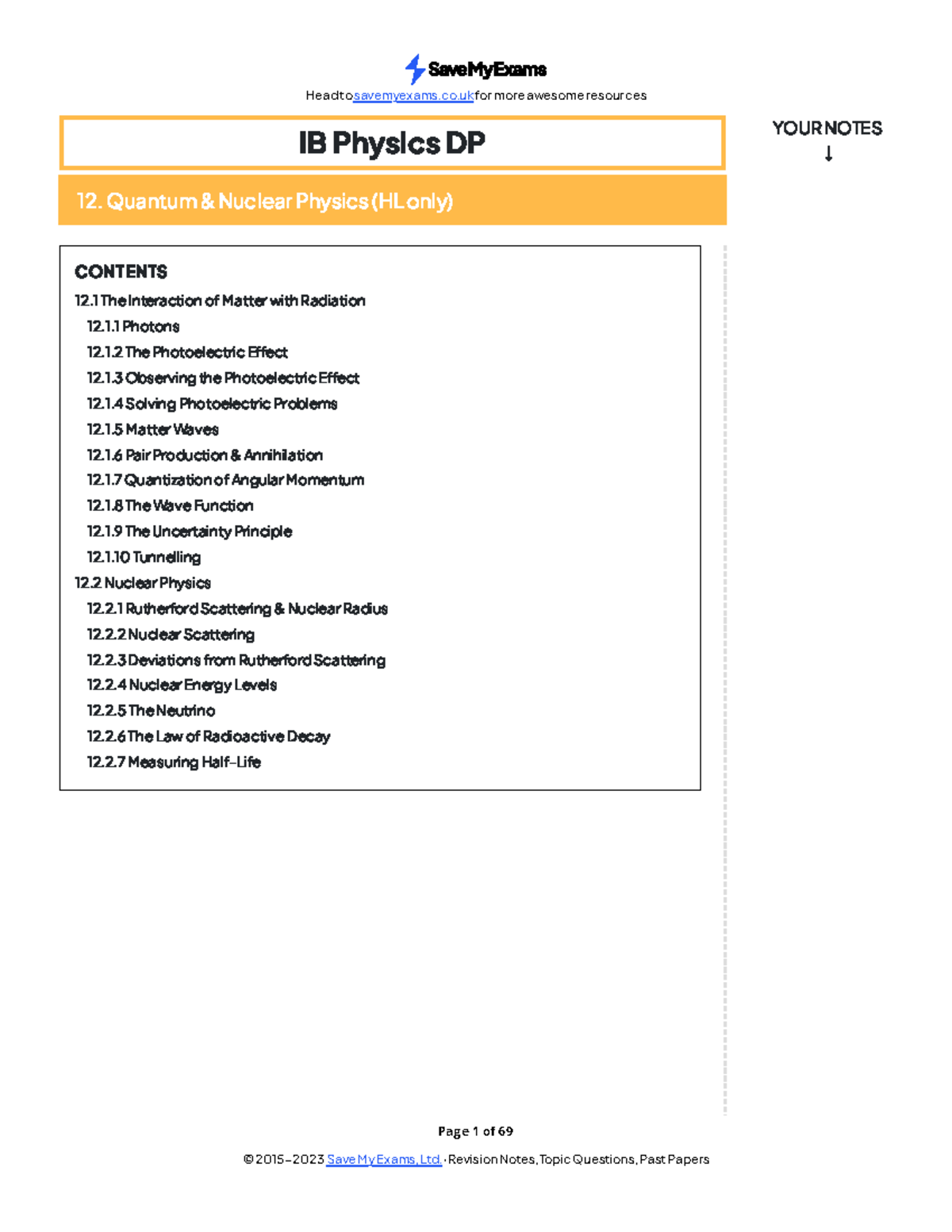 Tema 12: Física HL IB - Page 1 of 69 IB Physics DP 12. Quantum ...
