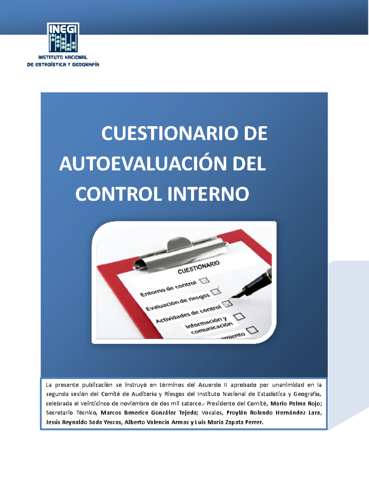 Oci2 27Nov14 - hghghf - CUESTIONARIO DE AUTOEVALUACIÓN DEL CONTROL ...