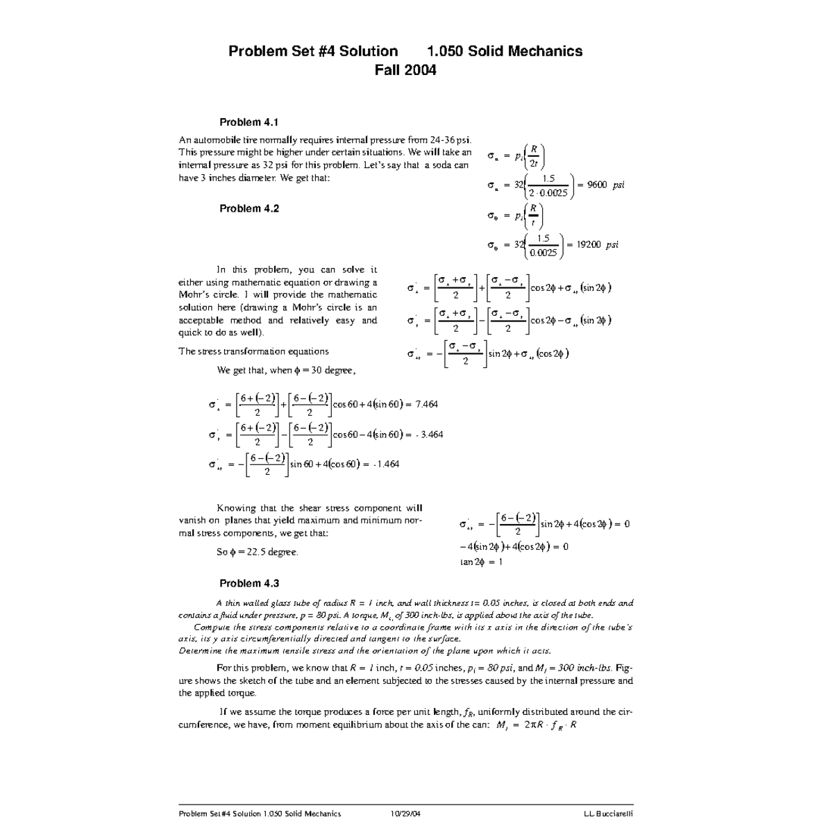 Pset04 4soln - I want to upload this document to help students like me. - Problem Set #4 ...