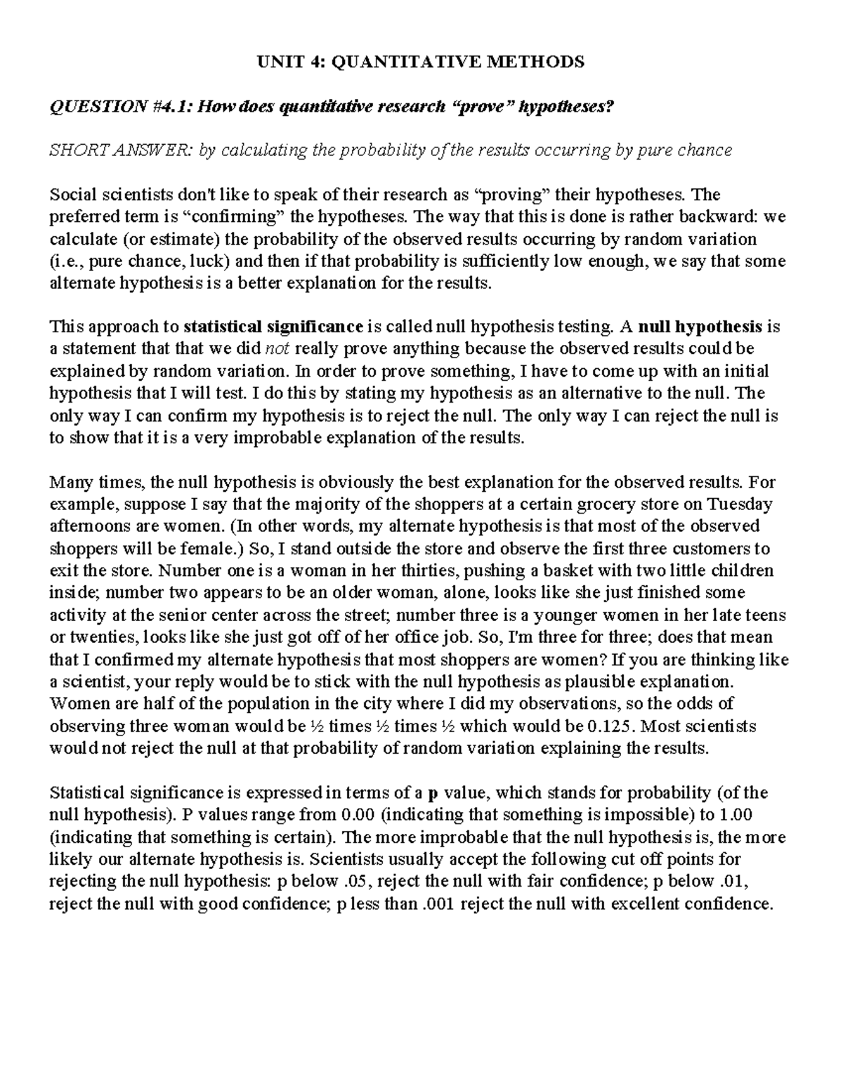 BUS3302U4Notes - Written Assignment Unit 4 - UNIT 4: QUANTITATIVE ...