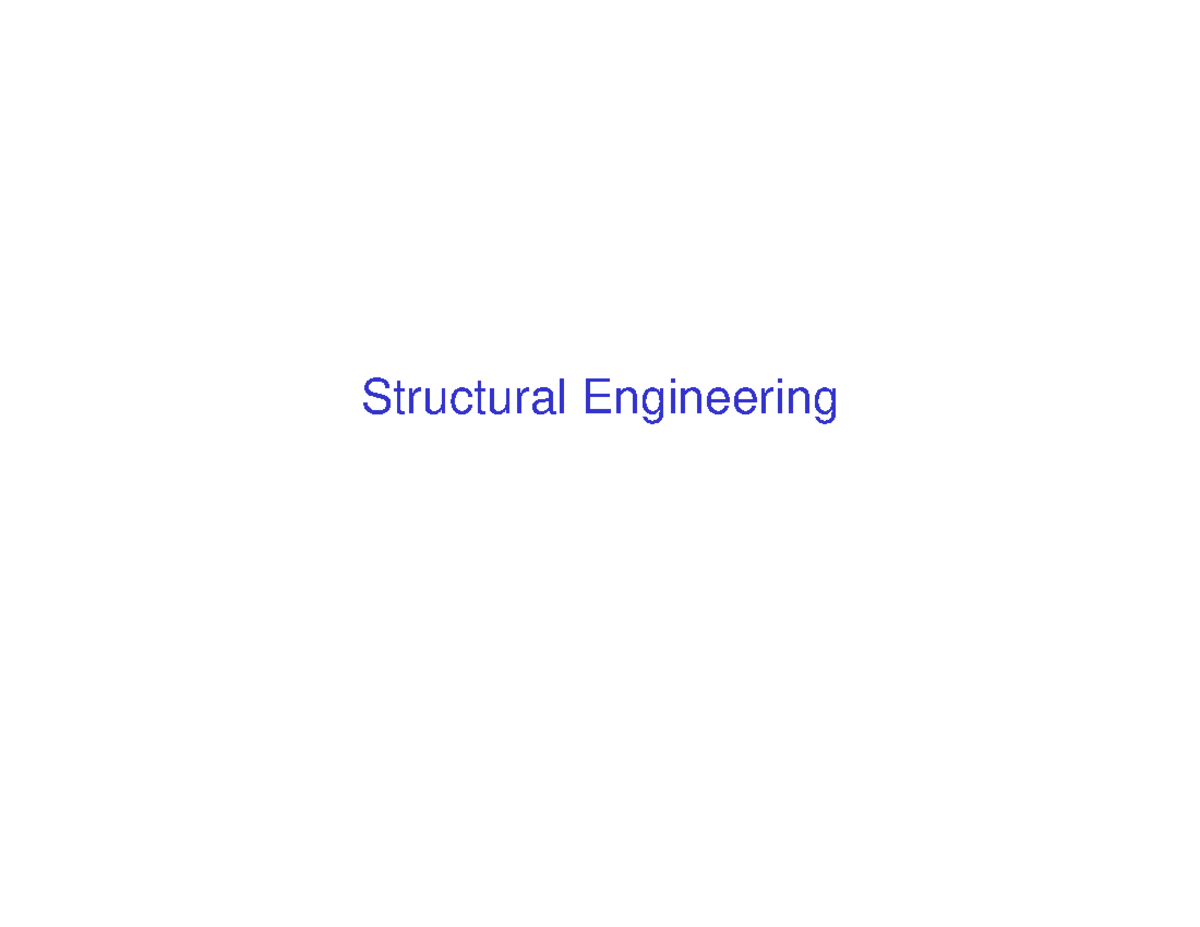 1. Introduction to Structures - Structural Engineering Outline ...