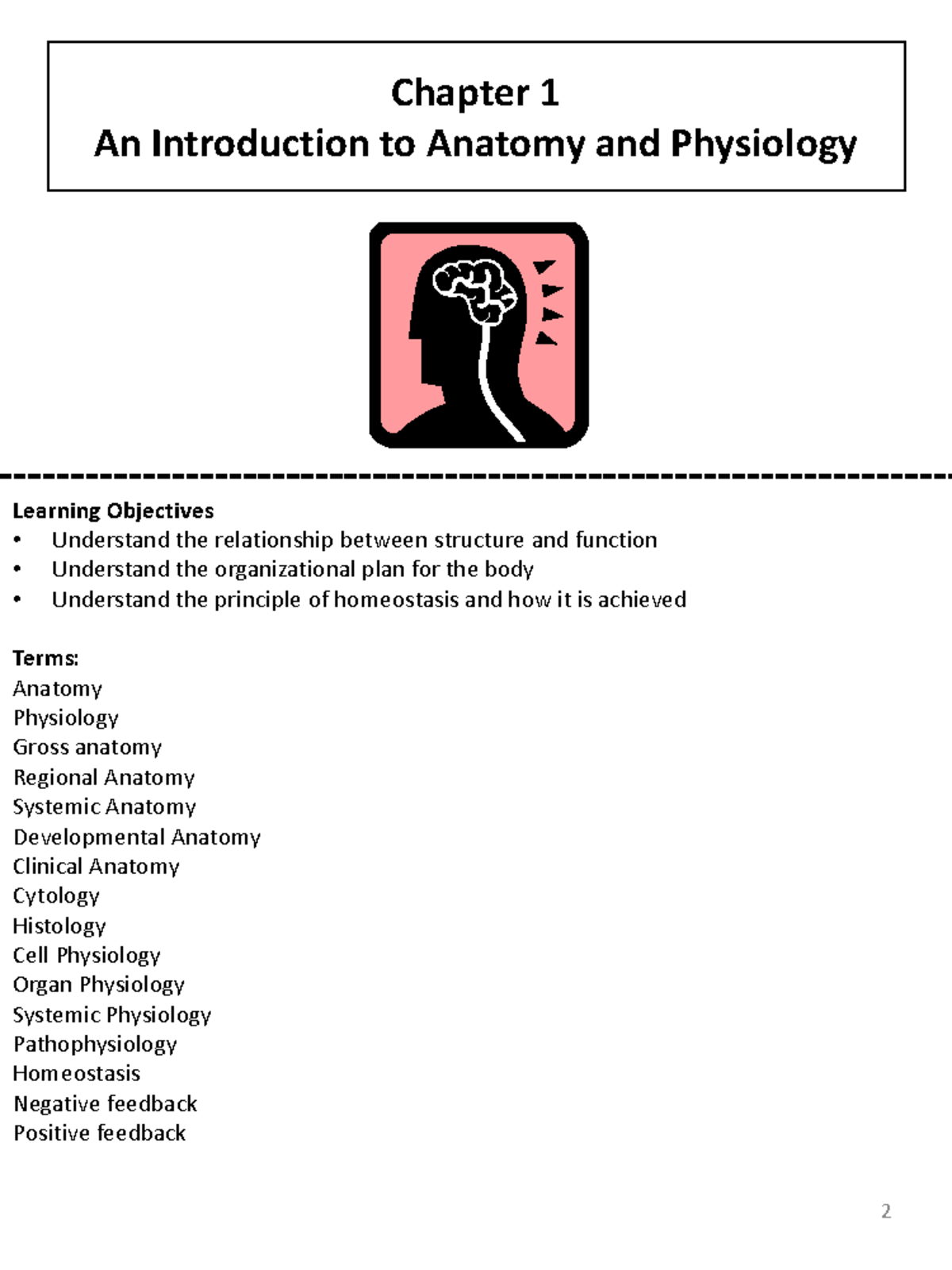 Chapter 1 - Chapter 1 An Introduction to Anatomy and Physiology ...
