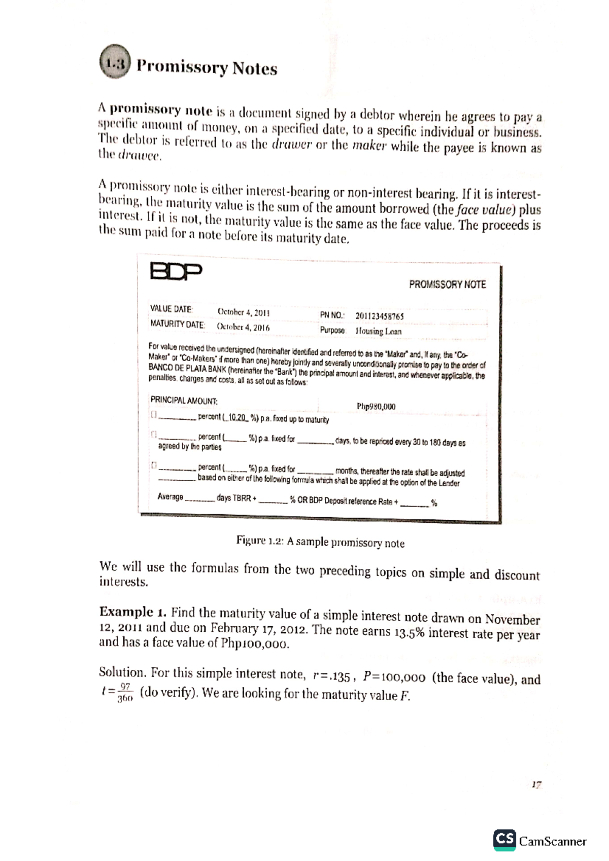 Promissory Notes (071422) - Accountancy - CamScanner CamScanner - Studocu