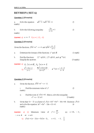 Topic 1 Fundamentals of Algebra (1) Teo - FIST , MULTIMEDIA UNIVERSITY ...